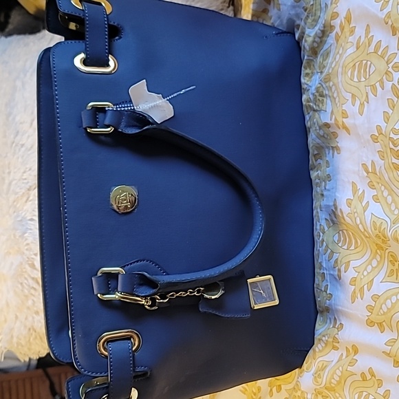 Joy Mangano | Bags | New Joy Blue Leather Satchel | Poshmark